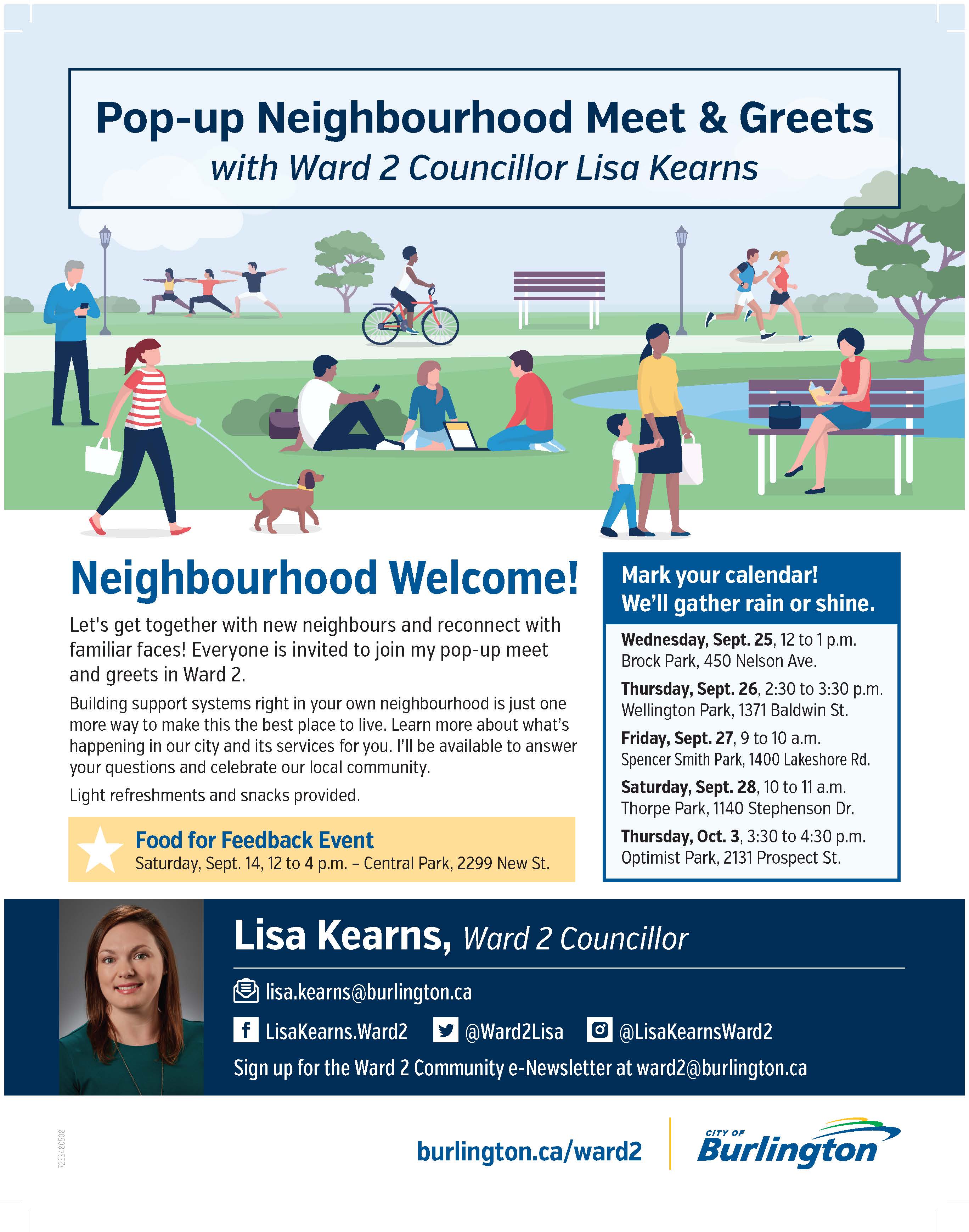 Pop-up Neighbourhood Meet and Greet with Councillor Lisa Kearns ...